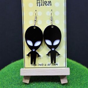Alien Earrings, Alien Head Earrings, UFO Earrings, Roswell Earrings ...