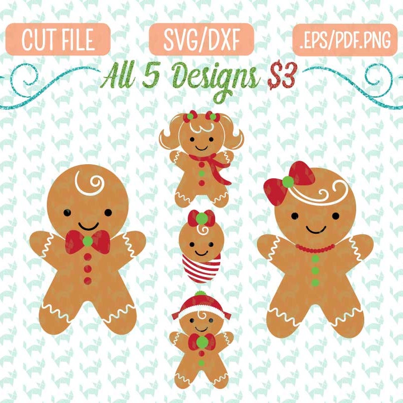 Gingerbread Family - Etsy