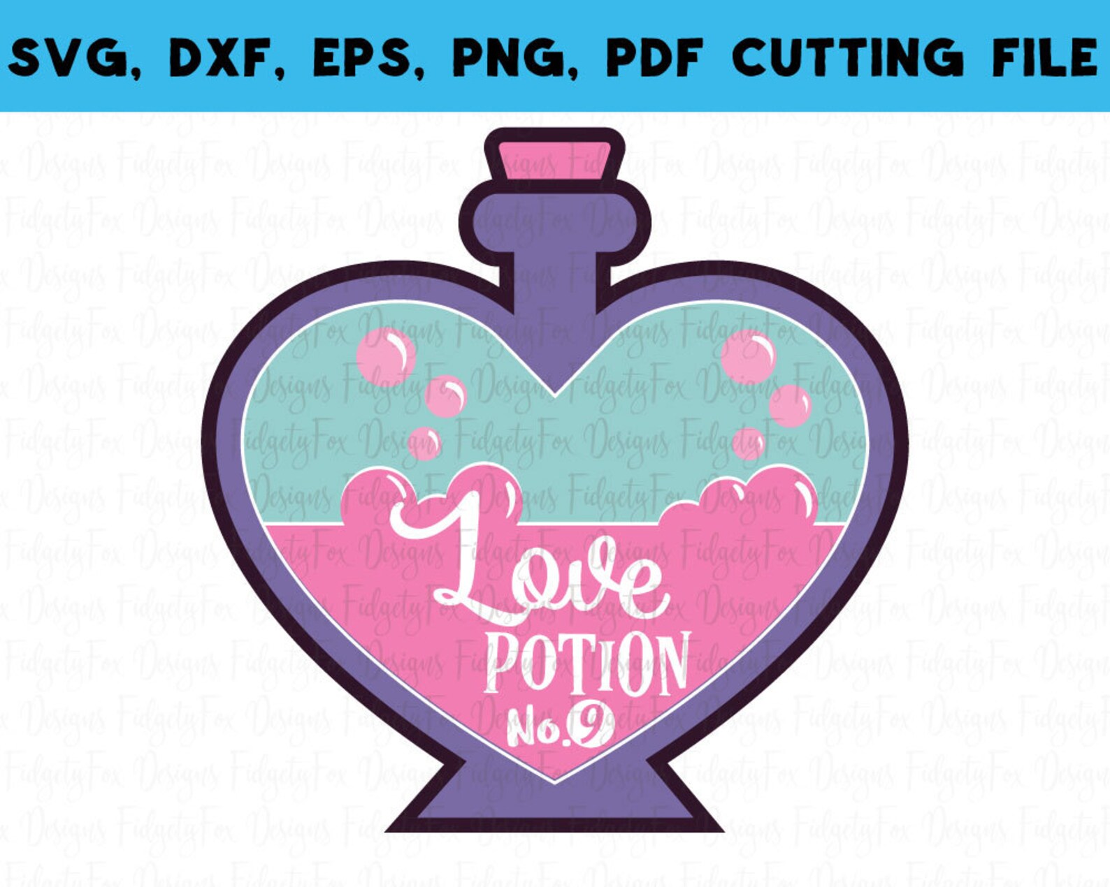 Love Potion Svg Dxf Eps Pdf Png Valentines Day Cutting Machine | Etsy