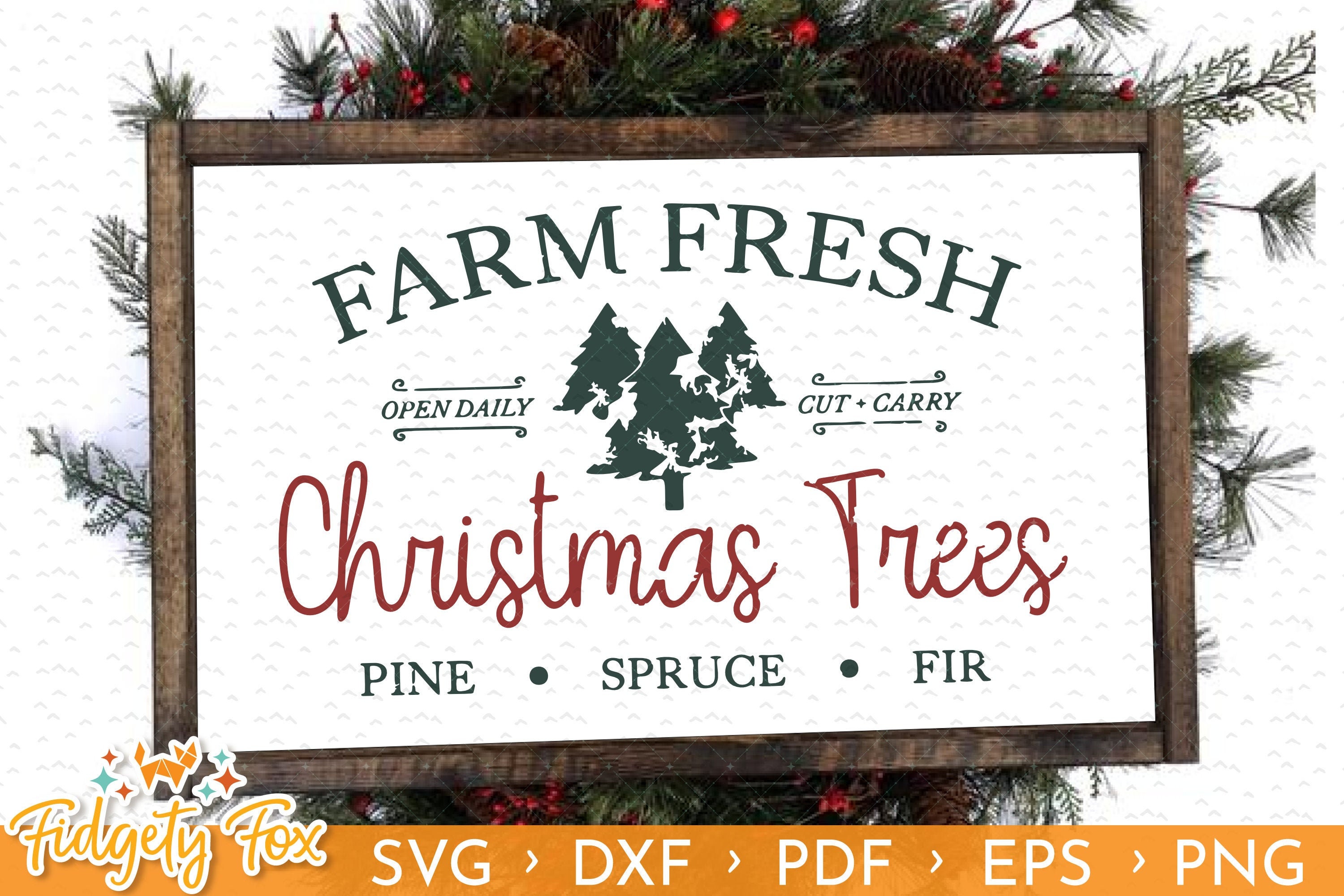 Christmas Tree Farm SVG DXF EPS Png Files for Cutting - Etsy