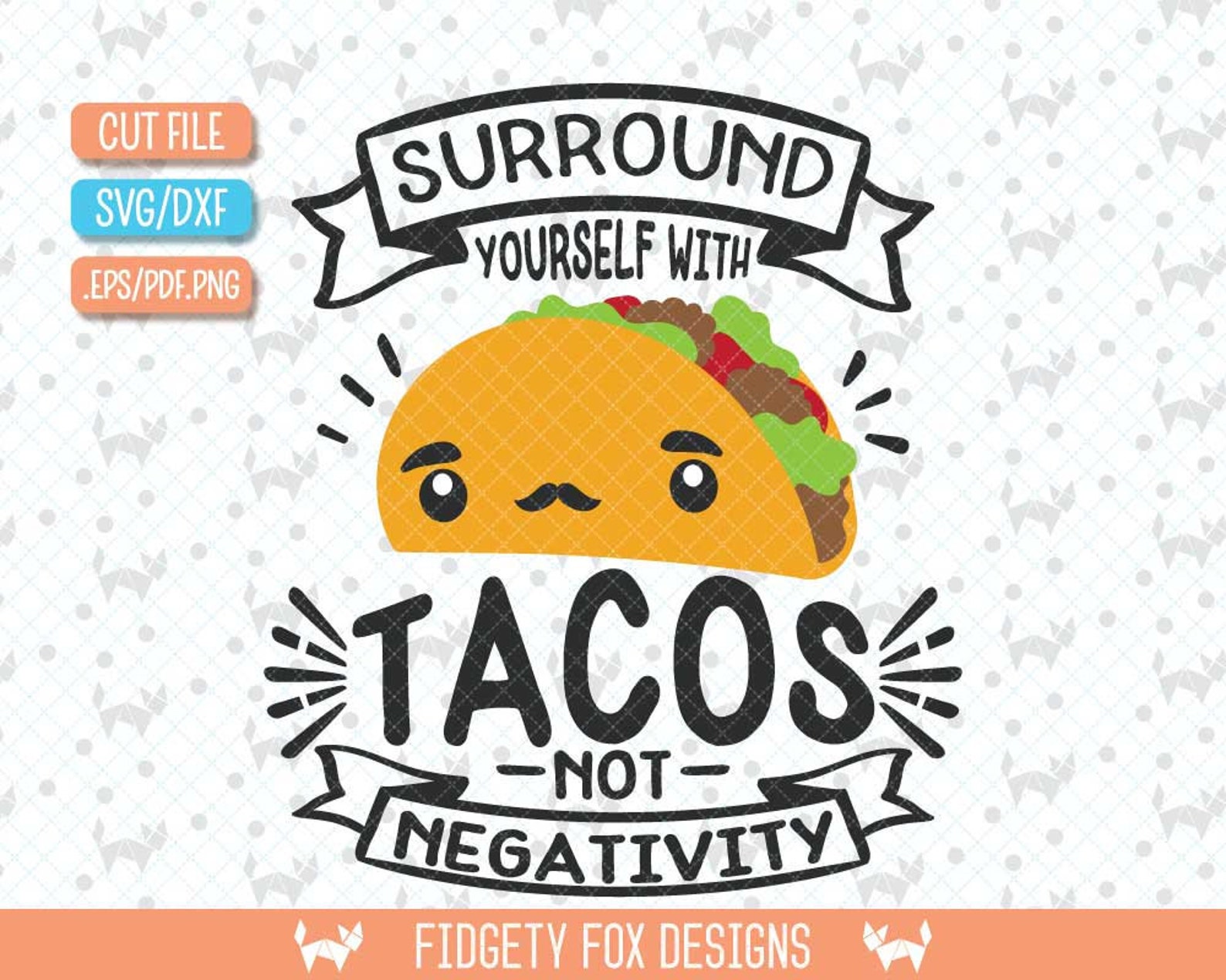 Taco Tuesday Svg Fiesta Svg Taco Clip Art Taco Svg Kawaii - Etsy