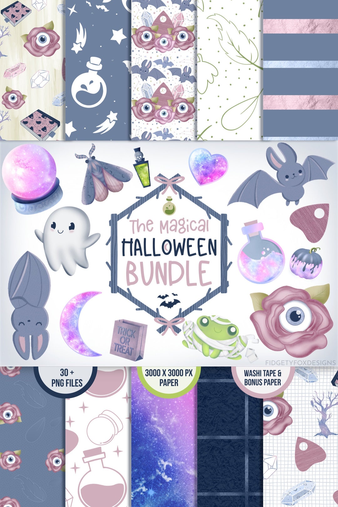 Magical Halloween Clipart Bundle, Holiday Clipart, Halloween DIY ...