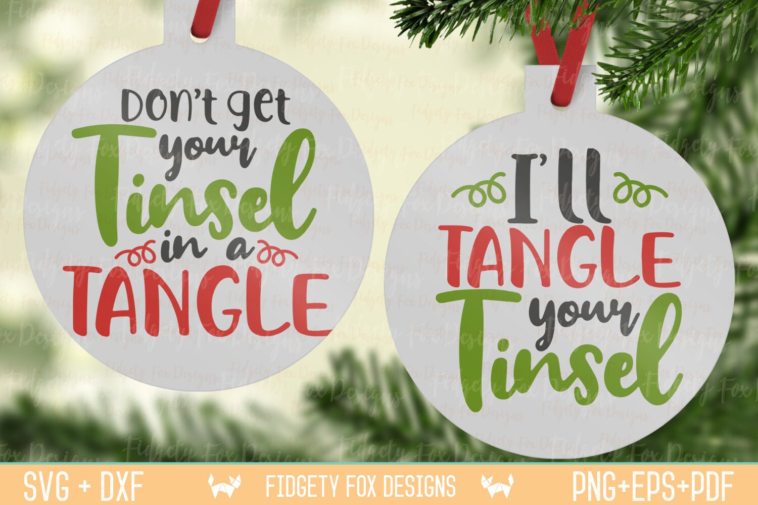 Tinsel Svg DXF EPS Christmas Svg Bundle Files for Cutting - Etsy