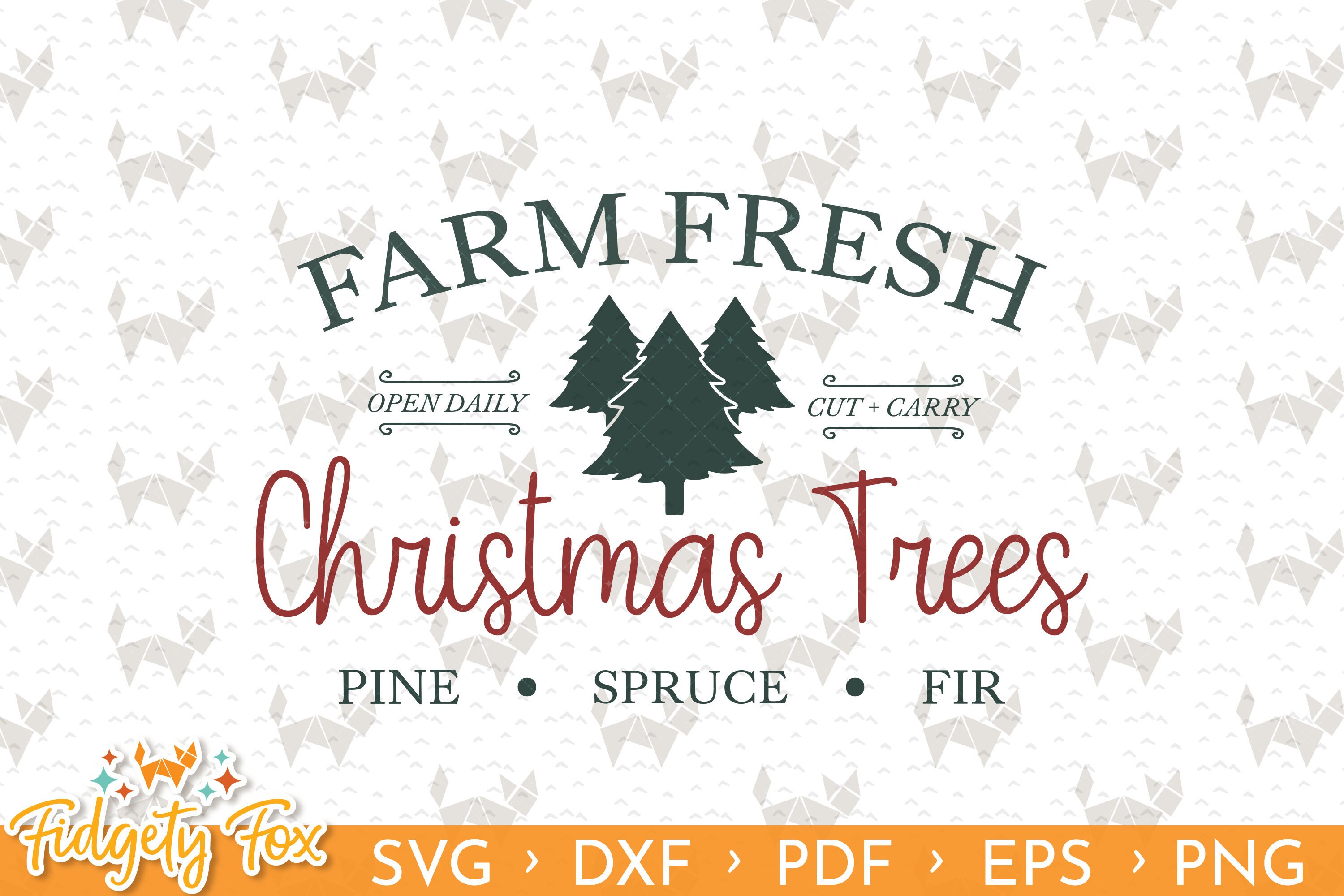 Christmas Tree Farm SVG DXF EPS Png Files for Cutting - Etsy