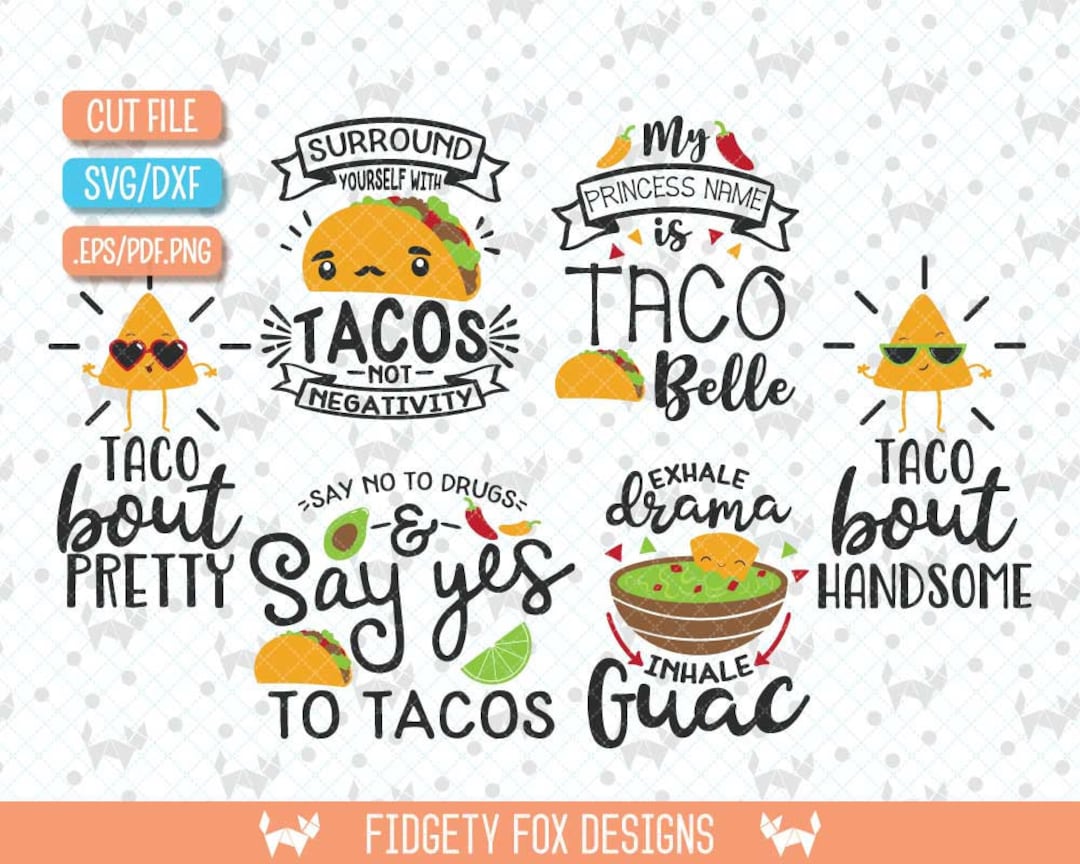 Svg Bundle, Design Bundle, Taco Tuesday Svg, Fiesta Svg, Taco Clip Art ...