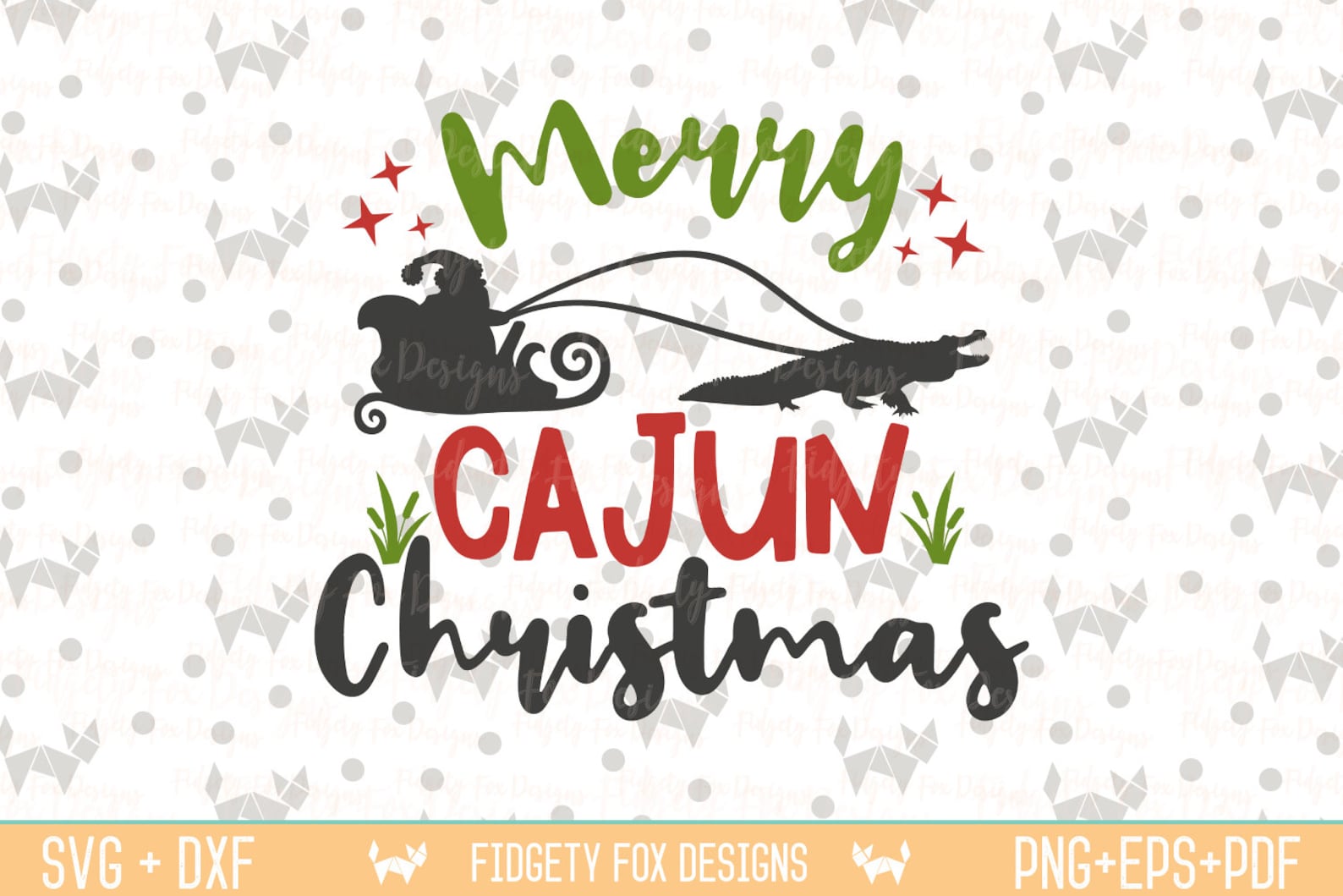 Cajun Christmas Svg DXF EPS Santa Sleigh Files for Cutting - Etsy