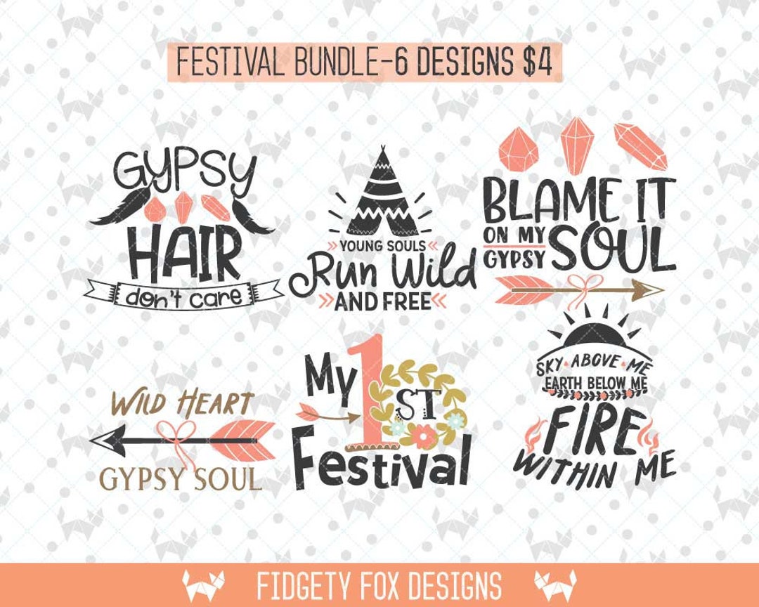 SVG Bundle, Gypsy Svg , Hippie Svg, Festival Svg, Crystals Svg, Bundle ...