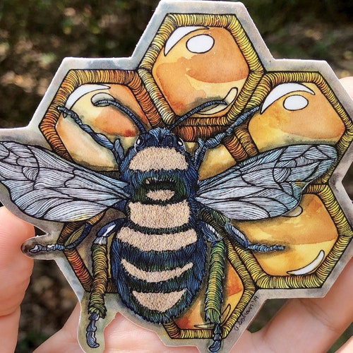 4 Inch Vinyl Bee Sticker | Etsy