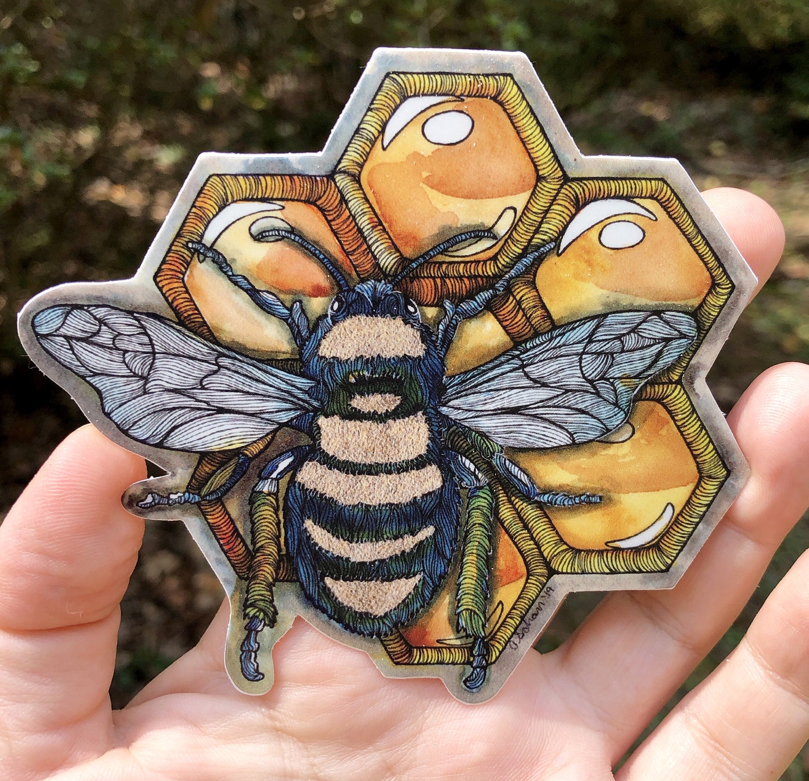 4 Inch Vinyl Bee Sticker - Etsy