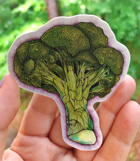 Broccoli Vinyl Die Cut Sticker Fade and Waterproof | Etsy