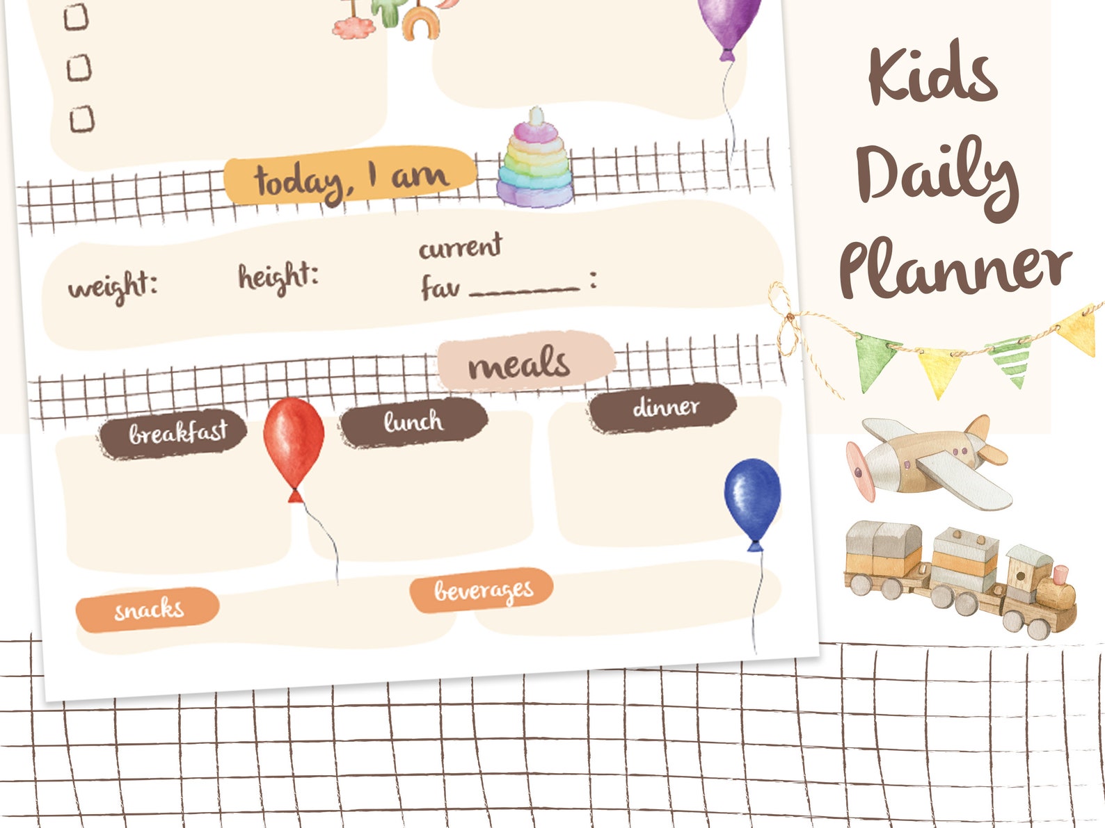 Printable Digital Children's Kids Daily Activities Planner - Etsy