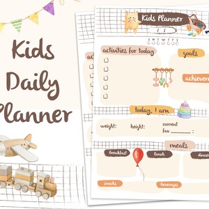 Printable Digital Children's Kids Daily Activities Planner - Etsy