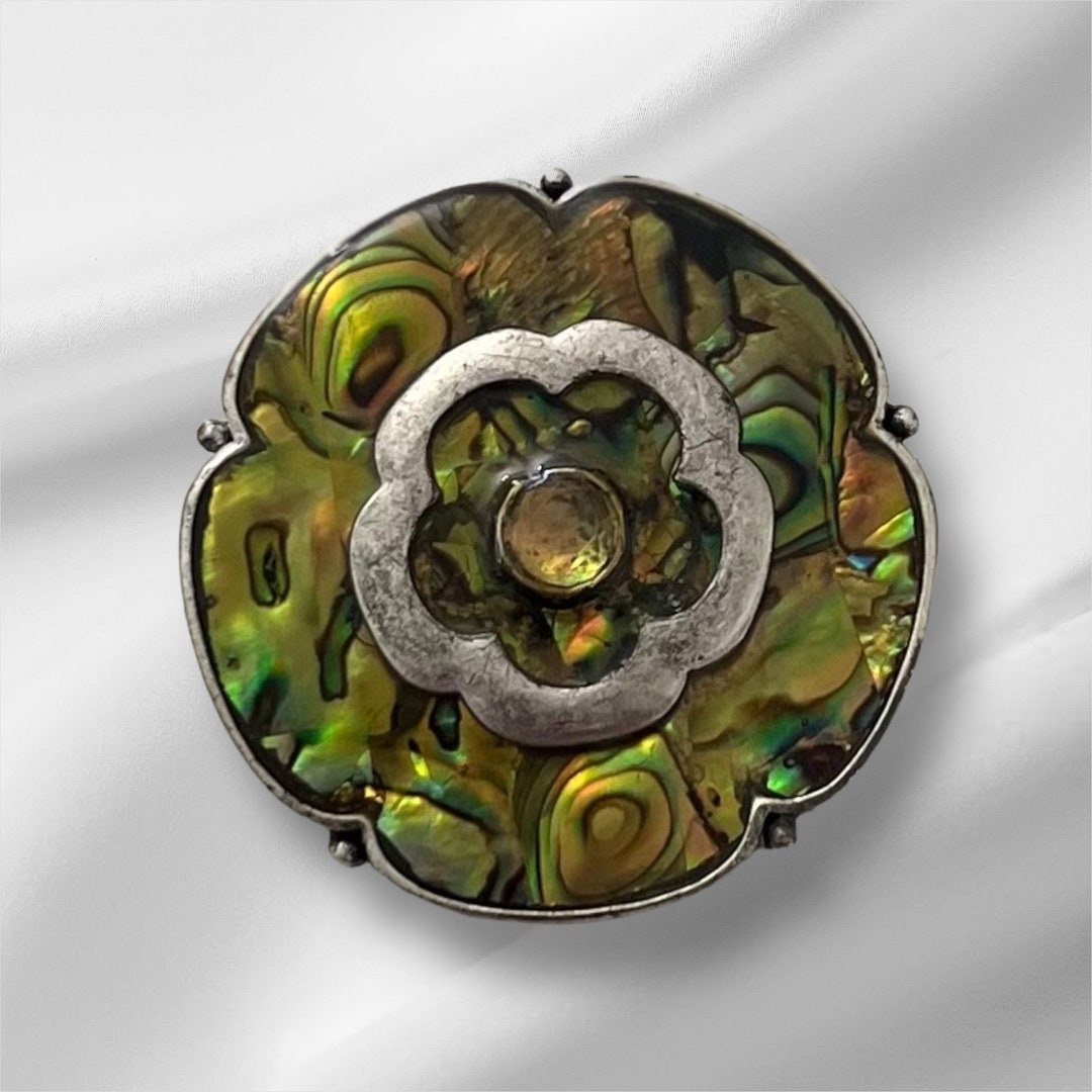 Vintage Abalone Flower Shaped Brooch 2” - Etsy