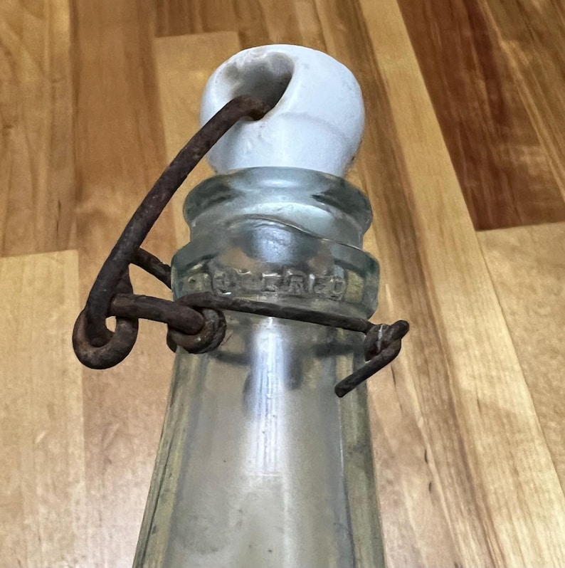 Old Bottle With Attached Porcelain Cap - Etsy