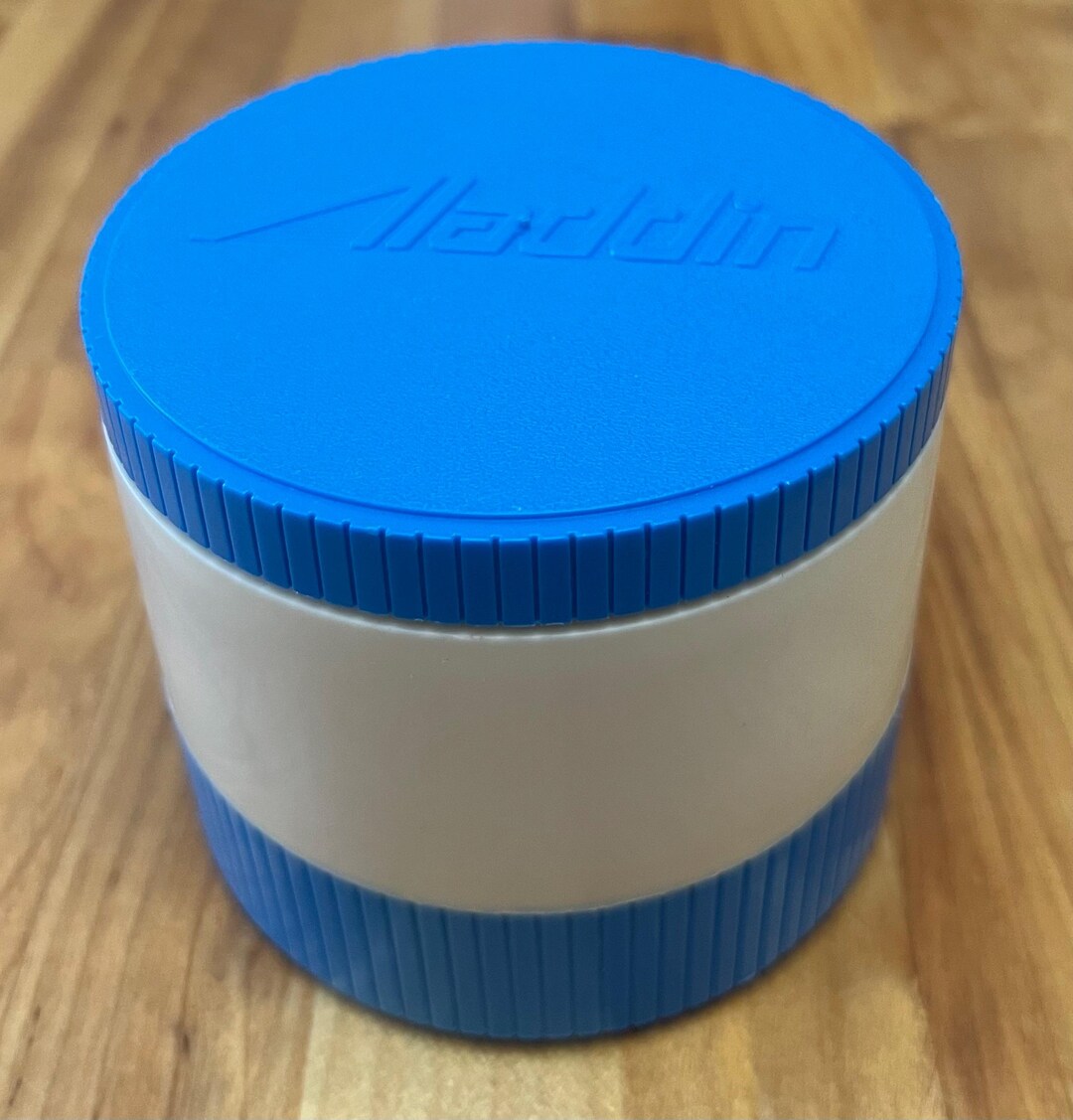 Vintage Aladdin Thermo Food Container Blue Cream - Etsy