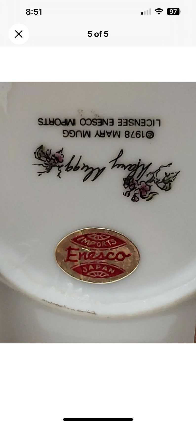 1978 Mary Mugg Enesco Decorative Mini Plate With Stand Japan - Etsy