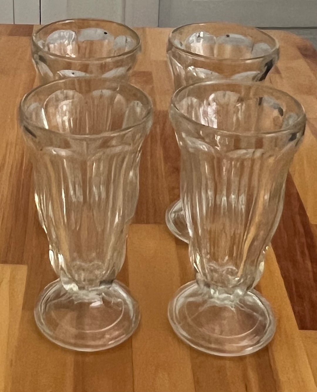 Set of Four Vintage Sundae Ice Cream Glasses - Etsy
