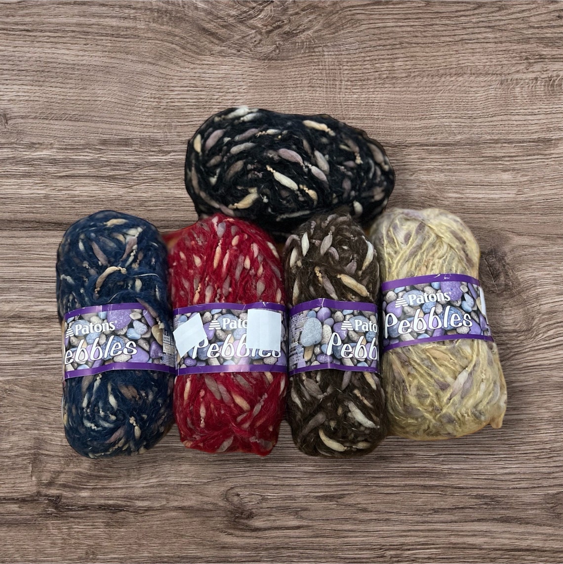 Vintage Patons Pebbles Yarn Lot of 5 - Etsy