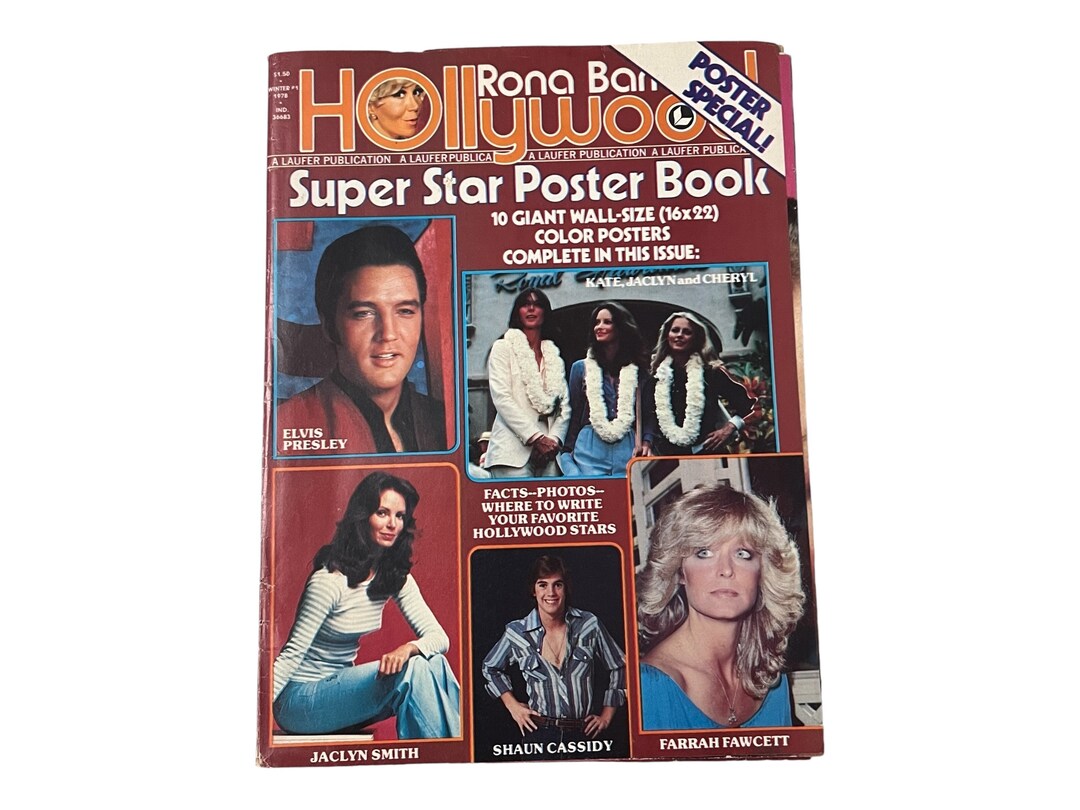 Rona Barrett's Hollywood Super Star Poster Book Elvis, Jacklyn Smith ...