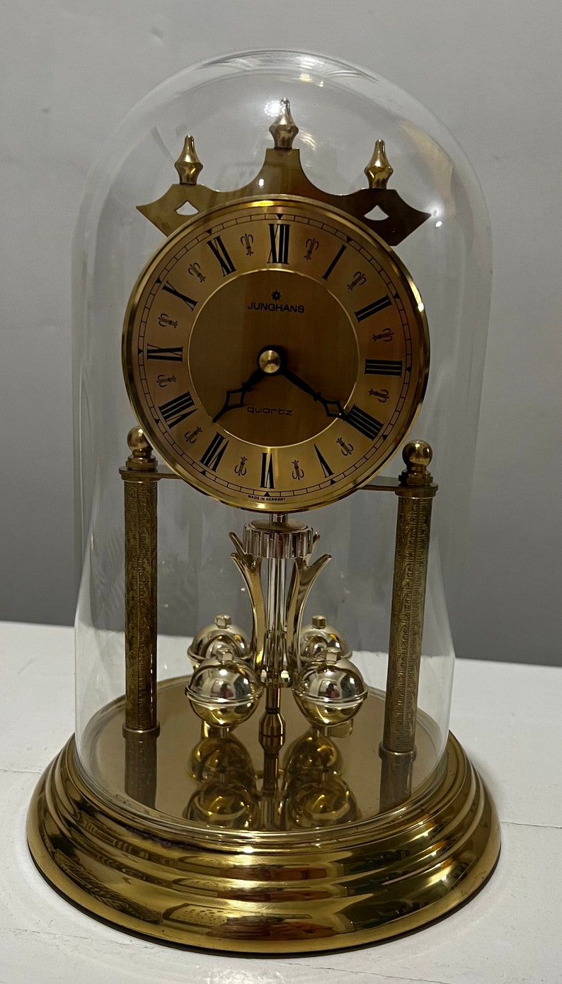 Junghams Vintage Glass Dome Clock - Etsy