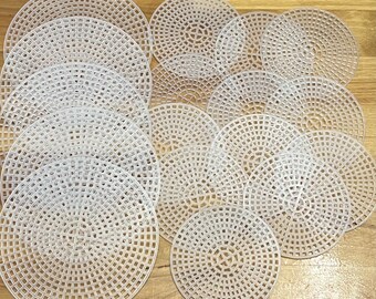 Round Plastic Canvas Hats, 3 W/raised Center - Etsy