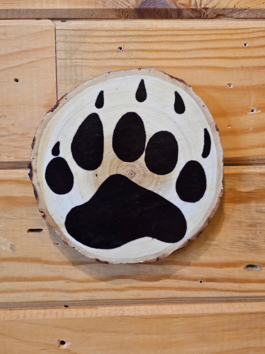 Bear Paw Print Plaque - Etsy