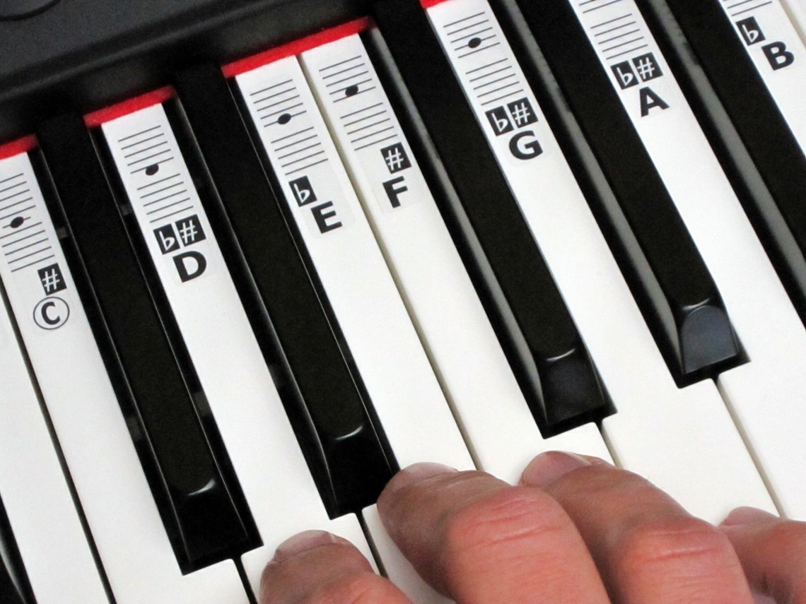 Piano Stickers CDEFGAB Music Keyboard Key Note Labels With - Etsy