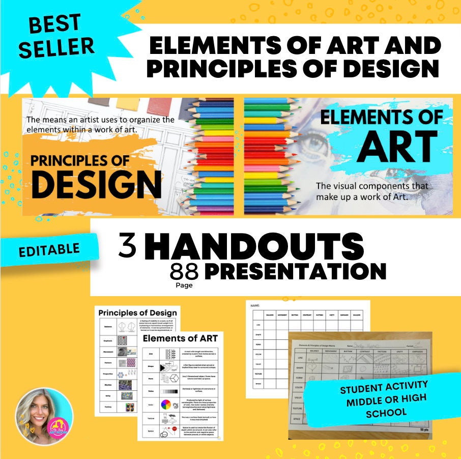 Elements of Art and Principles of Design- PP, Handouts- Lesson 1 High ...
