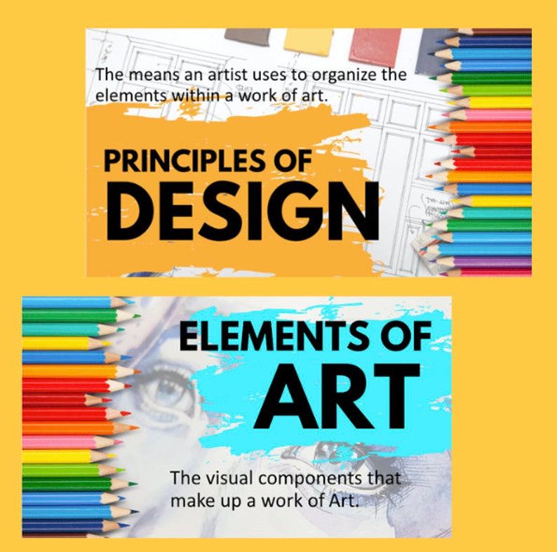 Elements of Art and Principles of Design- PP, Handouts- Lesson 1 High ...