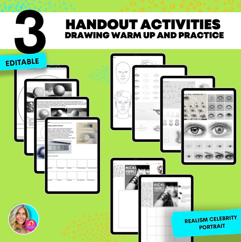 Realism Celebrity Portrait- Using the Grid Method- Middle or High ...