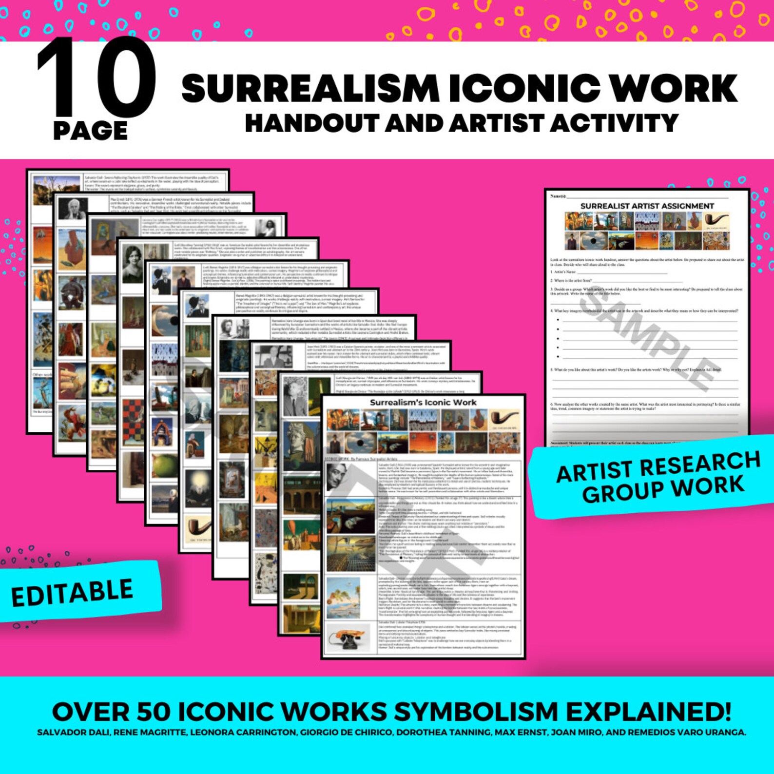 Surrealism Art Lesson – Presentation, Handouts, Quiz (middle & High ...