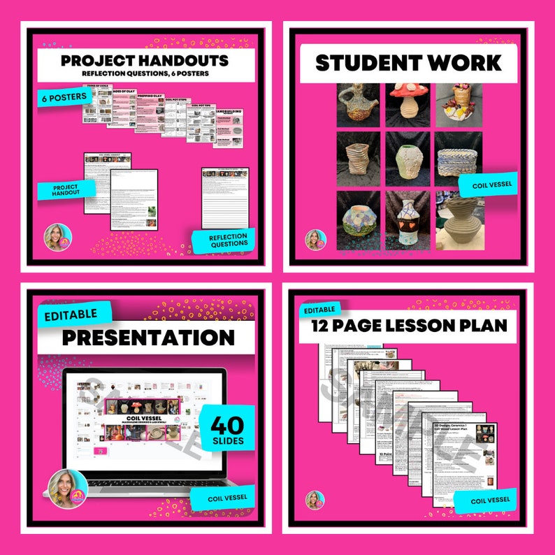 Ceramics Coil Vessel Lesson, Presentation, Handouts, Posters, Rubrics ...