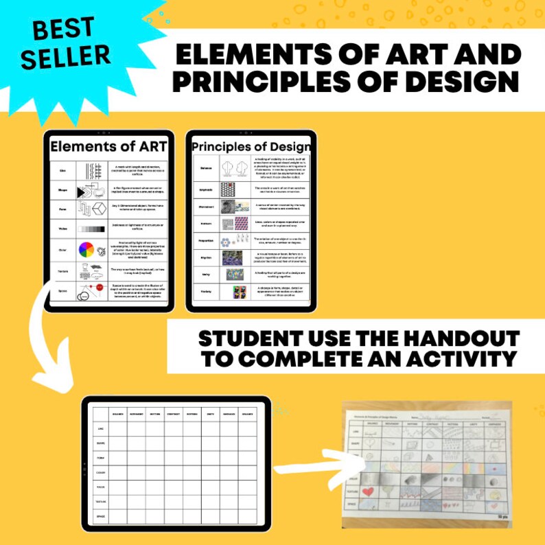 Elements of Art and Principles of Design- PP, Handouts- Lesson 1 High ...