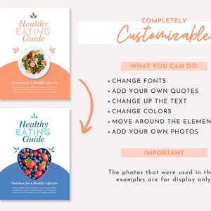 Healthy Eating Guide Ebook Canva Template (PDF) - Etsy