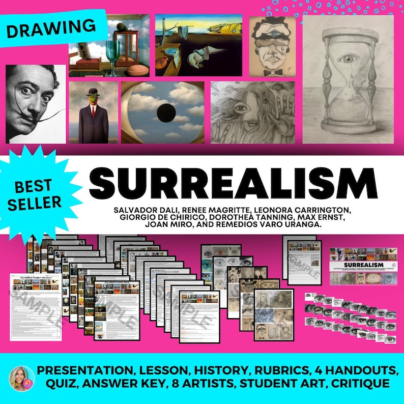Visual Art- Surrealism Lesson, Presentation, 10 Handouts, Rubric ...