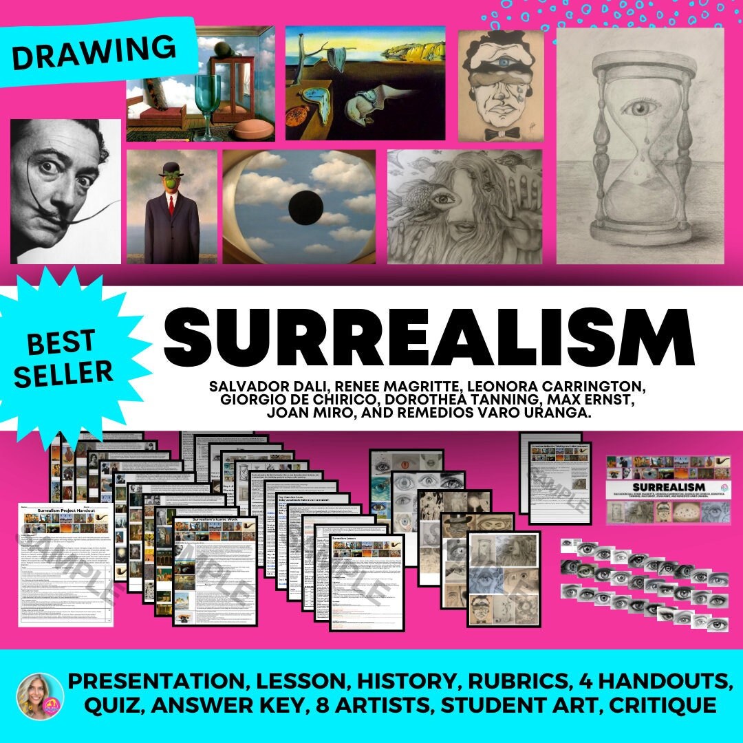 Visual Art- Surrealism Lesson, Presentation, 10 Handouts, Rubric ...