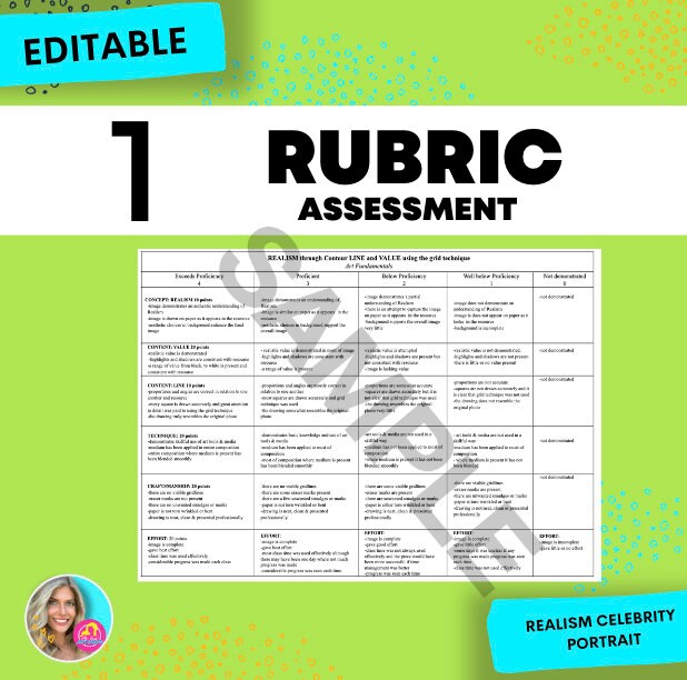 Realism Celebrity Portrait- Using the Grid Method- Middle or High ...