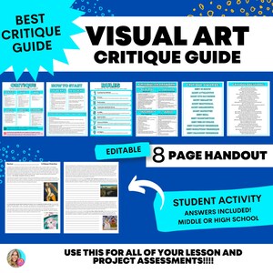 Visual Art Critique Guide With Answer Key: How to Critique an Artwork ...