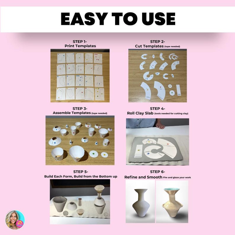 20 Printable Pottery Templates, Forms, Guide, Tutorial, and Examples of ...