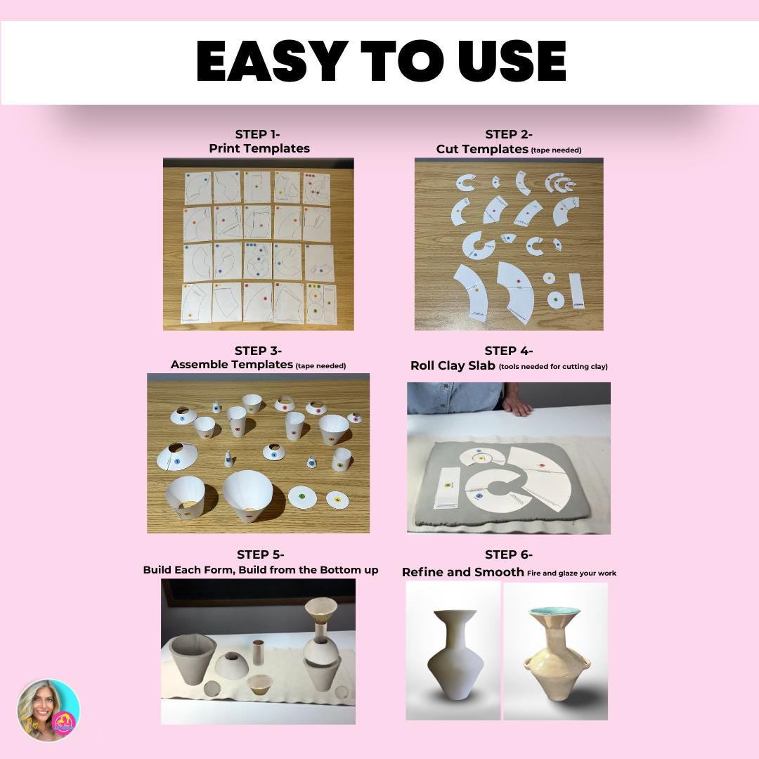 20 Printable Pottery Templates, Forms, Guide, Tutorial, and Examples of ...