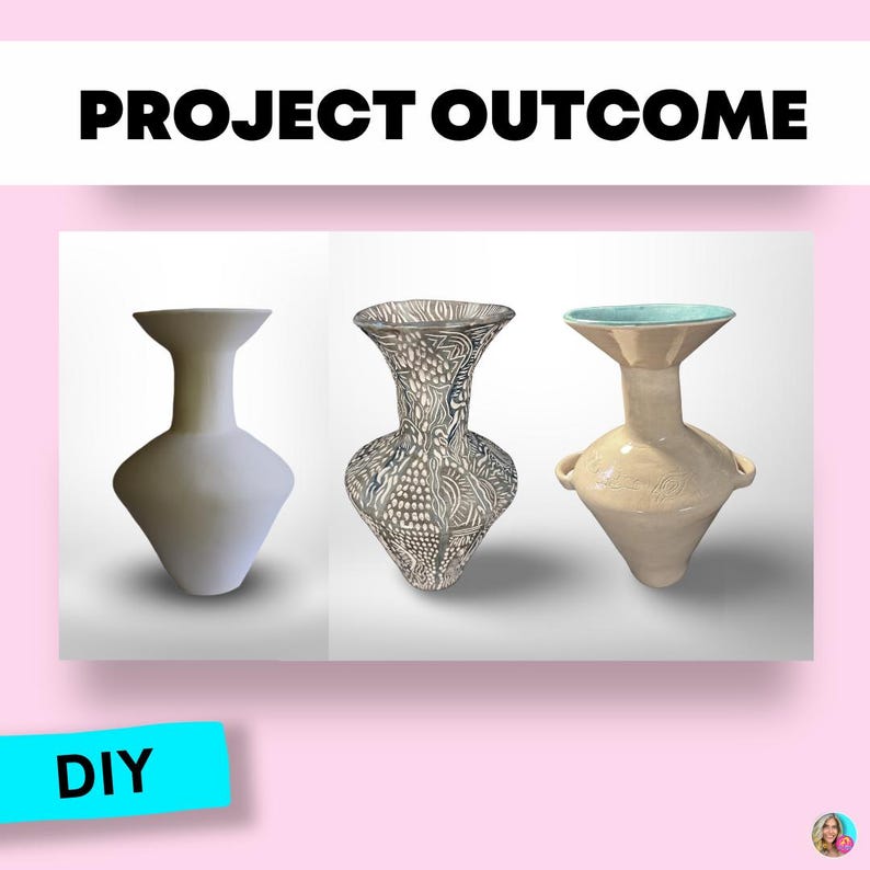 DIY Ceramic Slab Vase Pottery Template, Building Tutorial (PDF) - Etsy