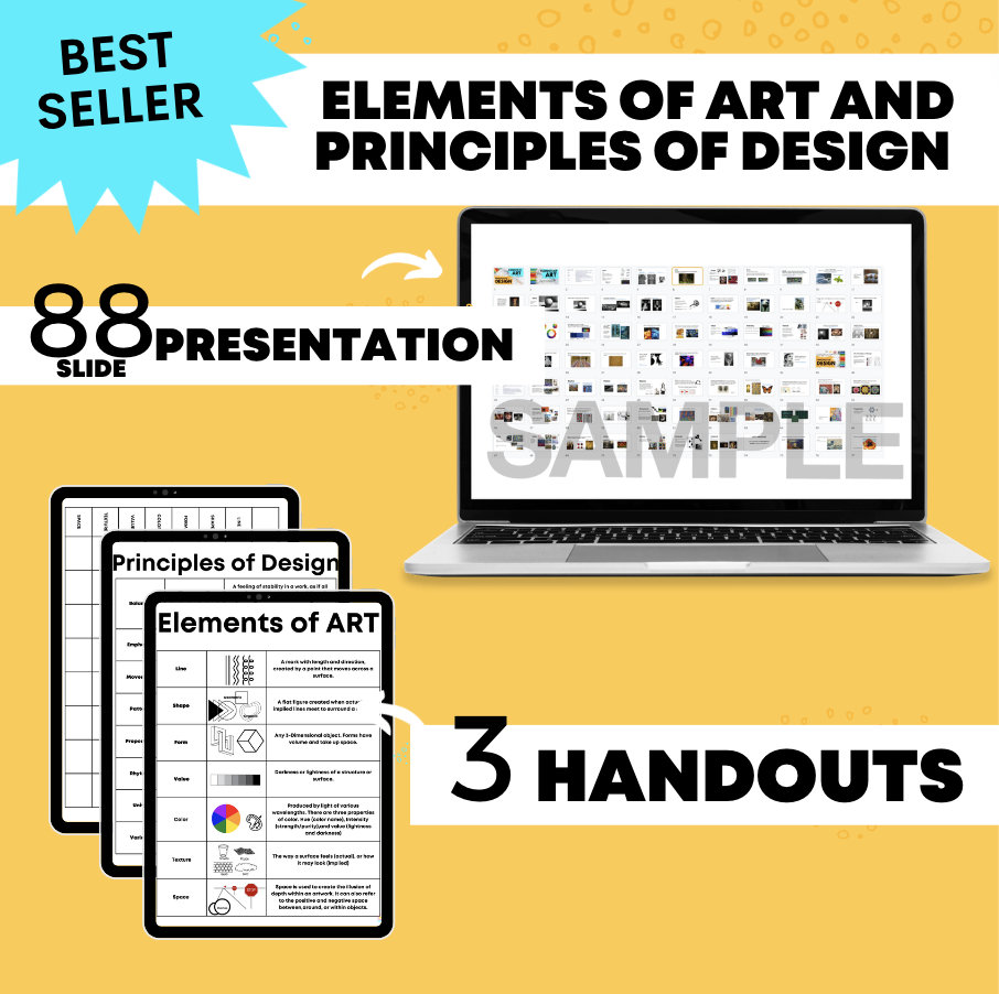 Elements of Art and Principles of Design- PP, Handouts- Lesson 1 High ...