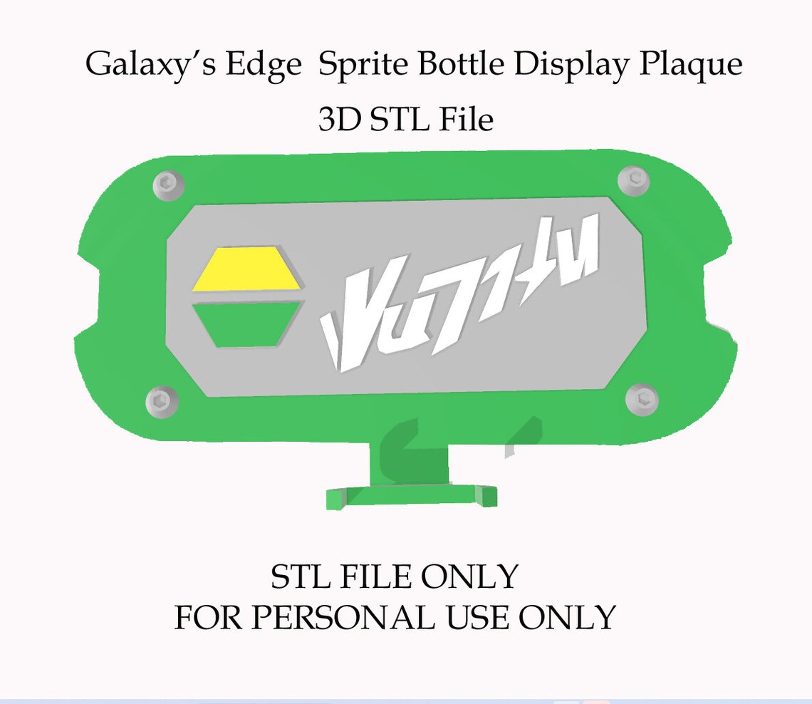 Galaxy's Edge Sprite Bottle Display Plaque STL File - Etsy