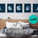 Moon phases Framed art set Moon posters Moon phases prints | Etsy