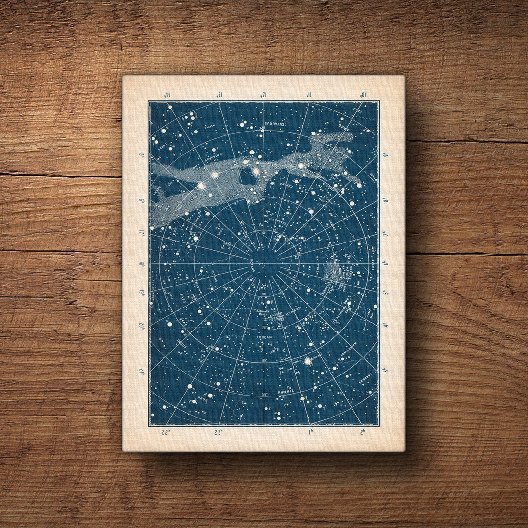 Star Chart Canvas Print, Star Chart, Constellation Chart, Celestial Map ...