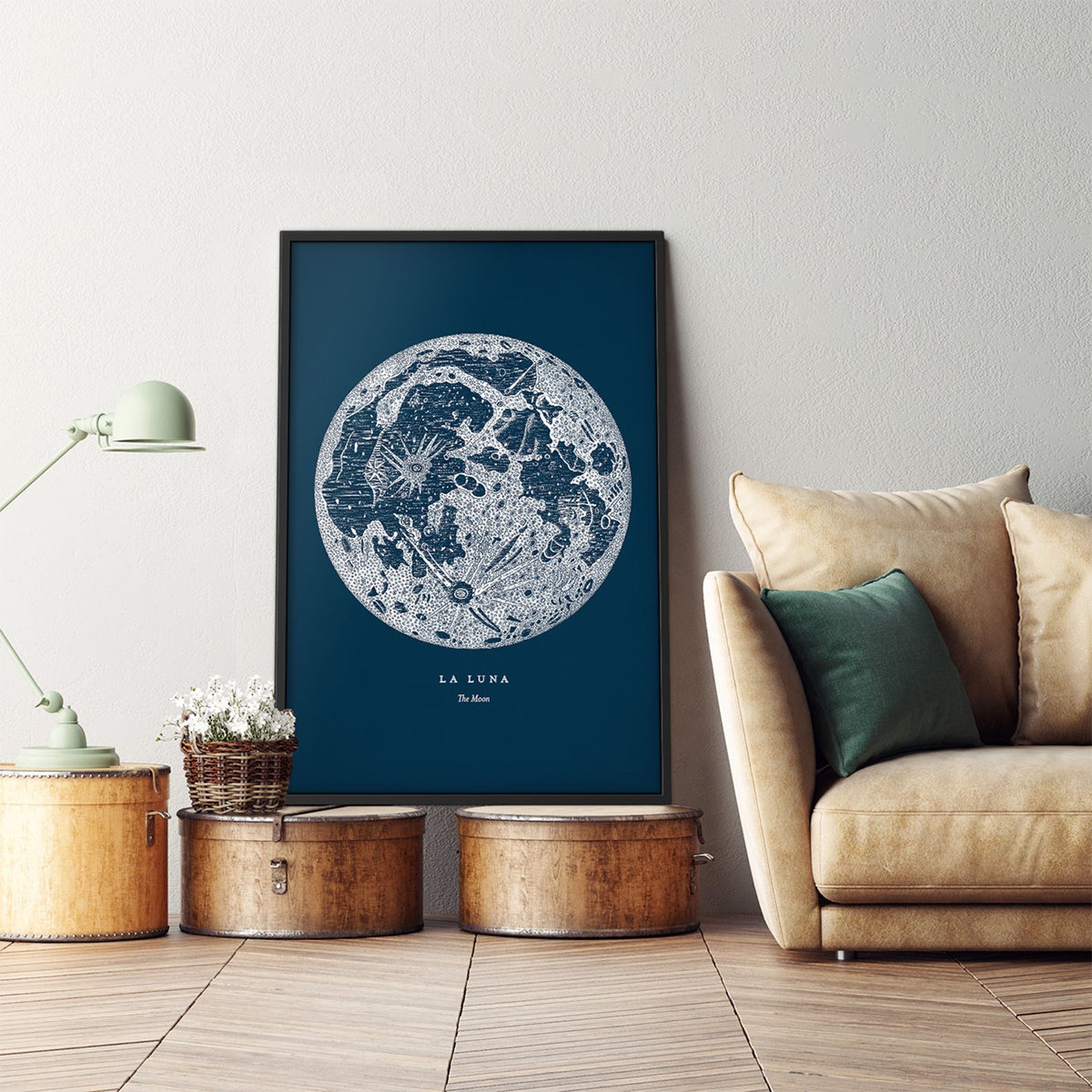 Moon Poster, Moon Print, Full Moon Print, Full Moon Poster, La Luna, La ...