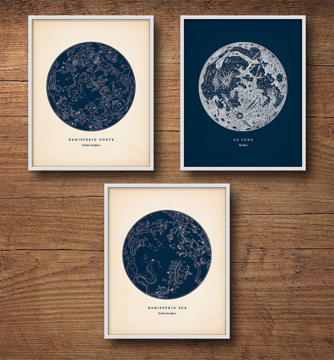 Astronomy Print Set of 3 Star Map Print Star Chart Print - Etsy