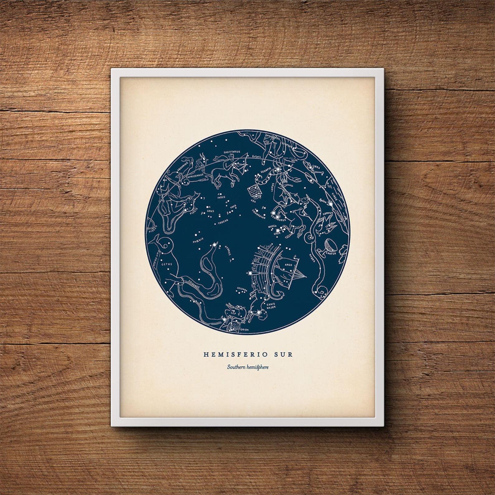 Constellations Print Southern Hemisphere Star Chart Star - Etsy