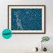 Star Chart Print, Framed Art, Star Map Print, Constellation Print ...