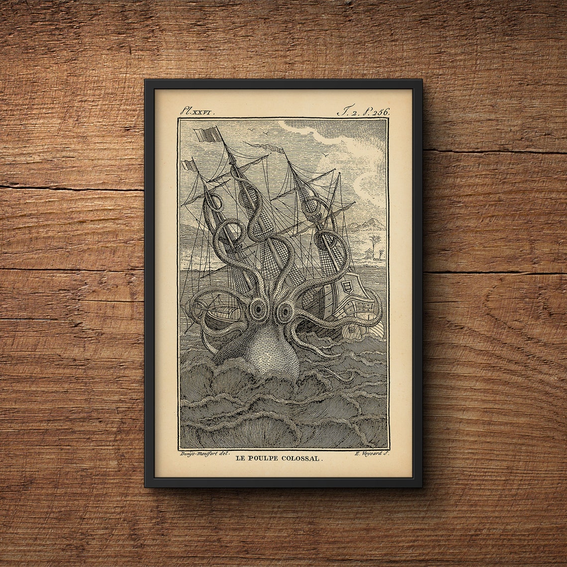 Octopus Print Octopus Poster Large Poster Giant Octopus - Etsy